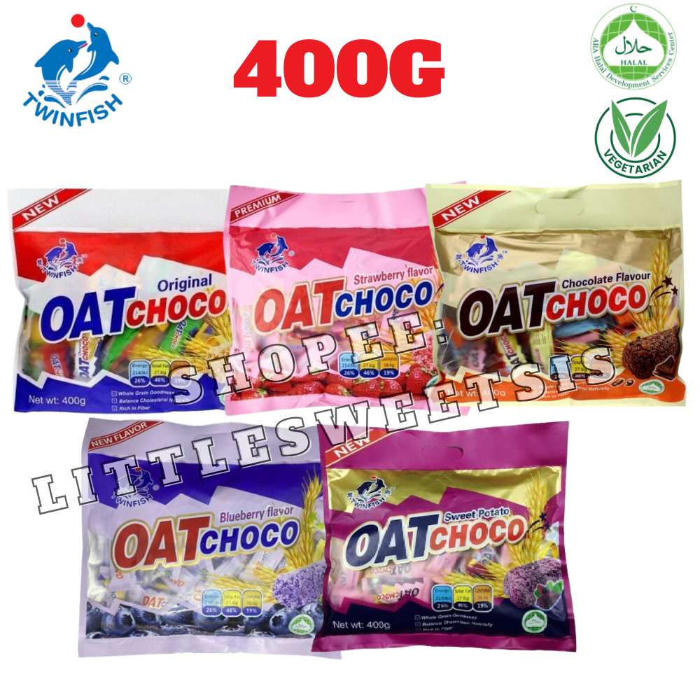 TWINFISH OAT CEREAL SNACK BAR [400G] - CHOCOLATE / ORIGINAL/ BLUEBERRY ...