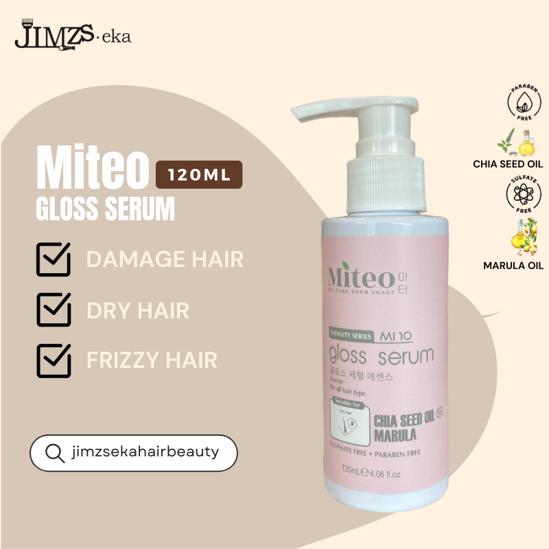 Miteo Gloss Hair Serum / Hair Oil 120ml (Shine / Soft) | Shopee Malaysia