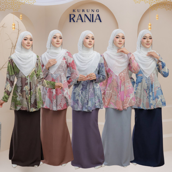 ATHIFA AZZAHRAH BAJU KURUNG RANIA MOSS GREEN/ROSEWOOD/DARK IRIS/CARM ...