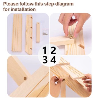 Wooden Multi-Layer Storage Display Rack Storage Rack Solid Wood Ladder ...