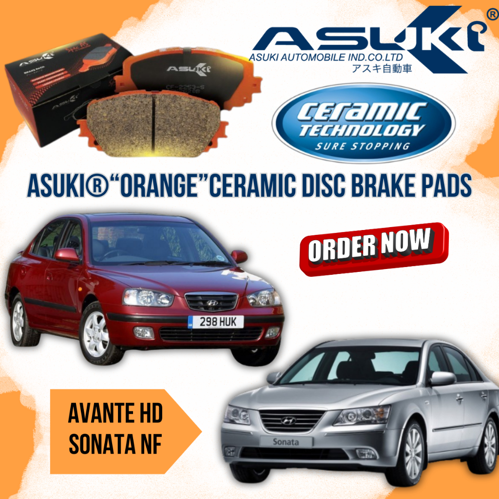 Hyundai Elantra/Avante XD Hyundai Sonata NF - ASUKI *Ceramic* Brake Pad ...