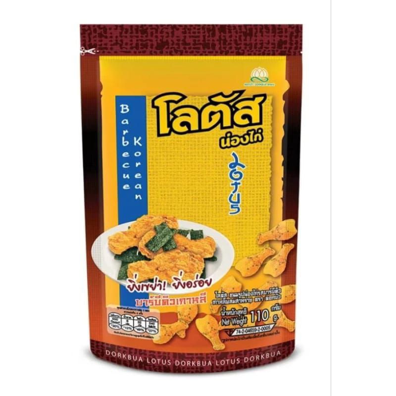 🍗Dorkbua Lotus Chicken Drumstick Snack Hot Spicy /BBQ Korean 80g-110g🇹🇭 ...