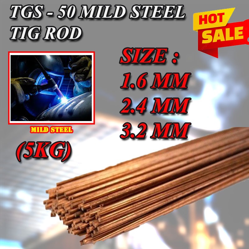 Kobelco TG-S50 1.6 & 2.4MM & 3.2MM KOBELCO Filler Rod / TGS50 Tig Rod 1000MM / Welding Rod (5KG ...