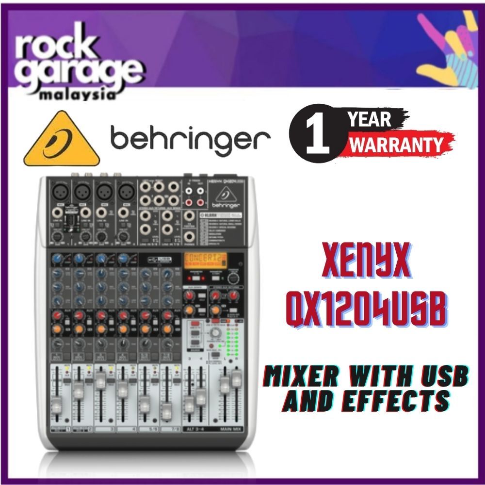 Behringer XENYX QX1204USB Mixer With USB And Effects ( XENYXQX1204USB ... Behringer XENYX QX1204USB Mixer With USB And Effects ( XENYXQX1204USB ...