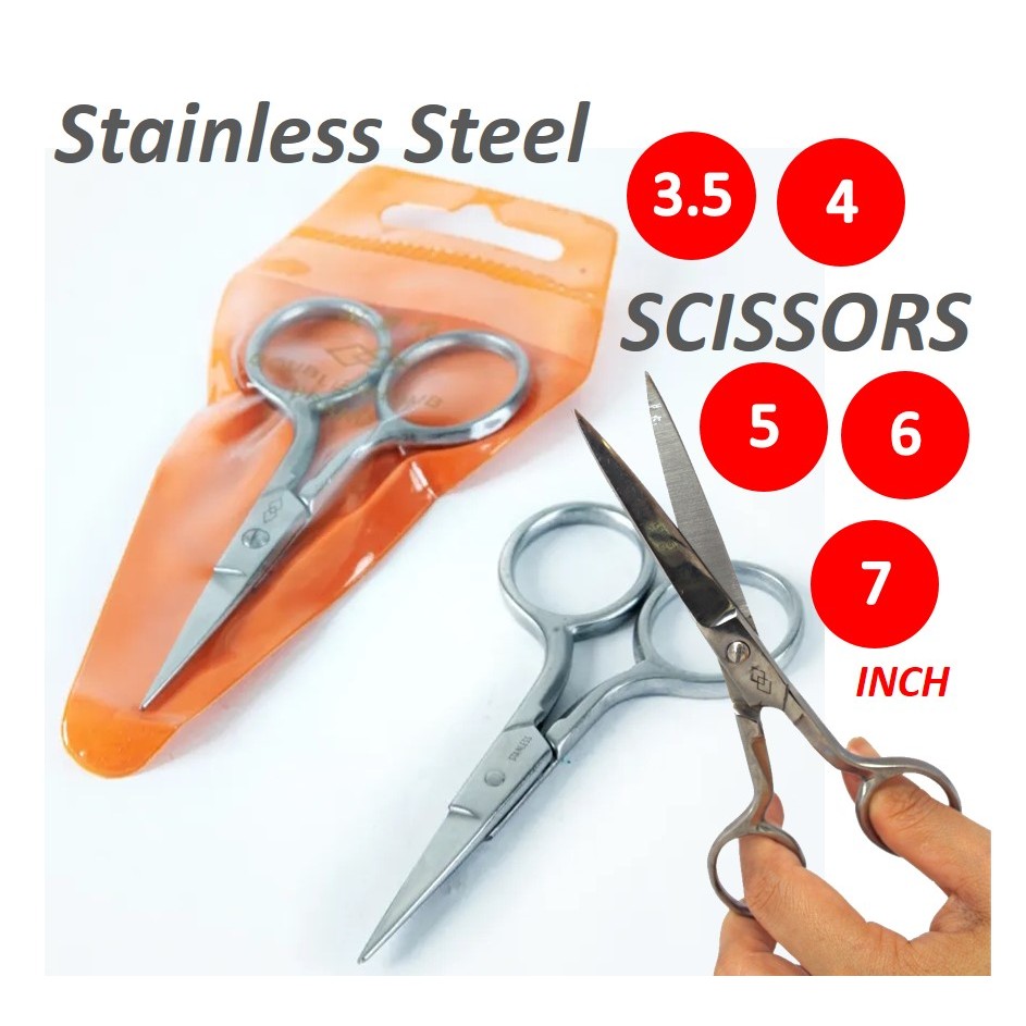 SCISSORS Stainless steel Double Rhomb Hair Cutting Scissors / Gunting ...