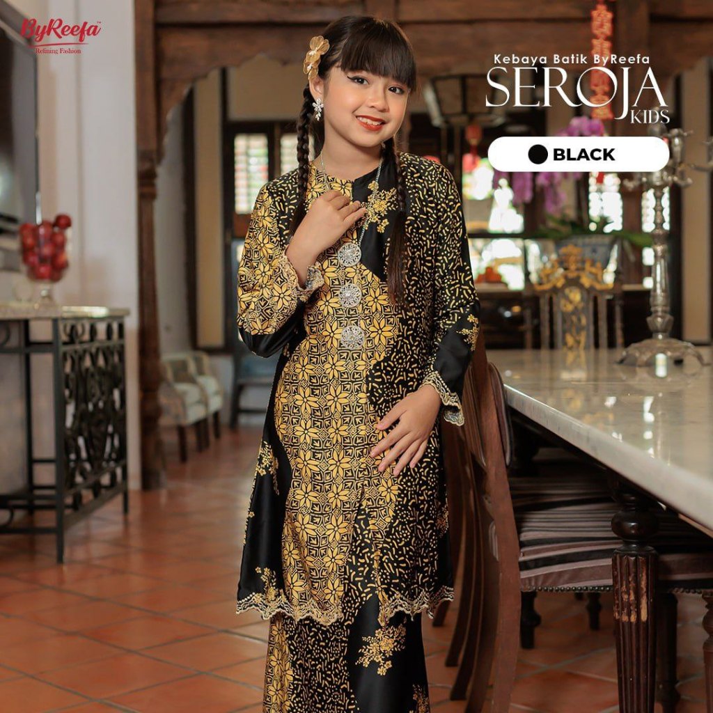NEW DESIGN BAJU KEBAYA BATIK SEROJA KIDS BYREEFA | Shopee Malaysia