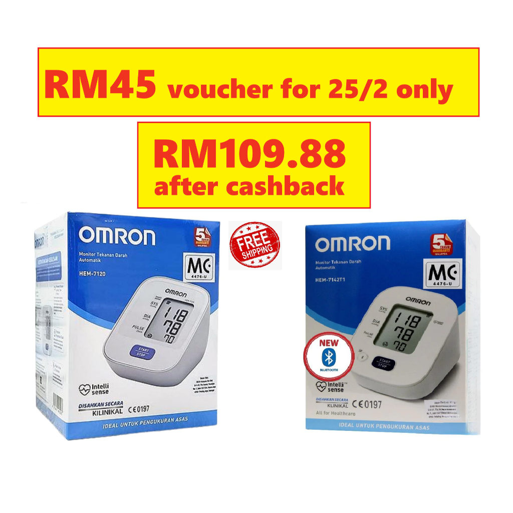 1[RM125.90 after cashback] OMRON HEM-7142T1 Blood Pressure Monitor (5 Years Warranty)/ Omron ...