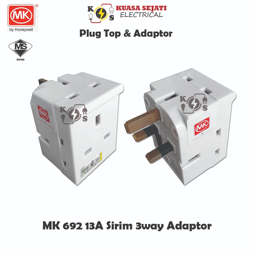 MK654 & MK 646 13A Plug Top Sirim/UMS 13A Bakelite/MK 692 Sirim 3way Adaptor/PVC Plug Key/Travel ...