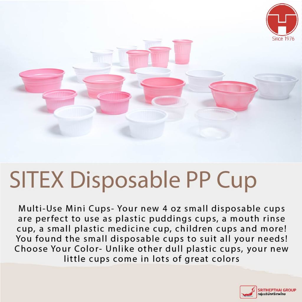 [TeoHin] SITEX Disposable PP Cup, 1oz, 3oz, 5oz, pudding cup, ice cream ...