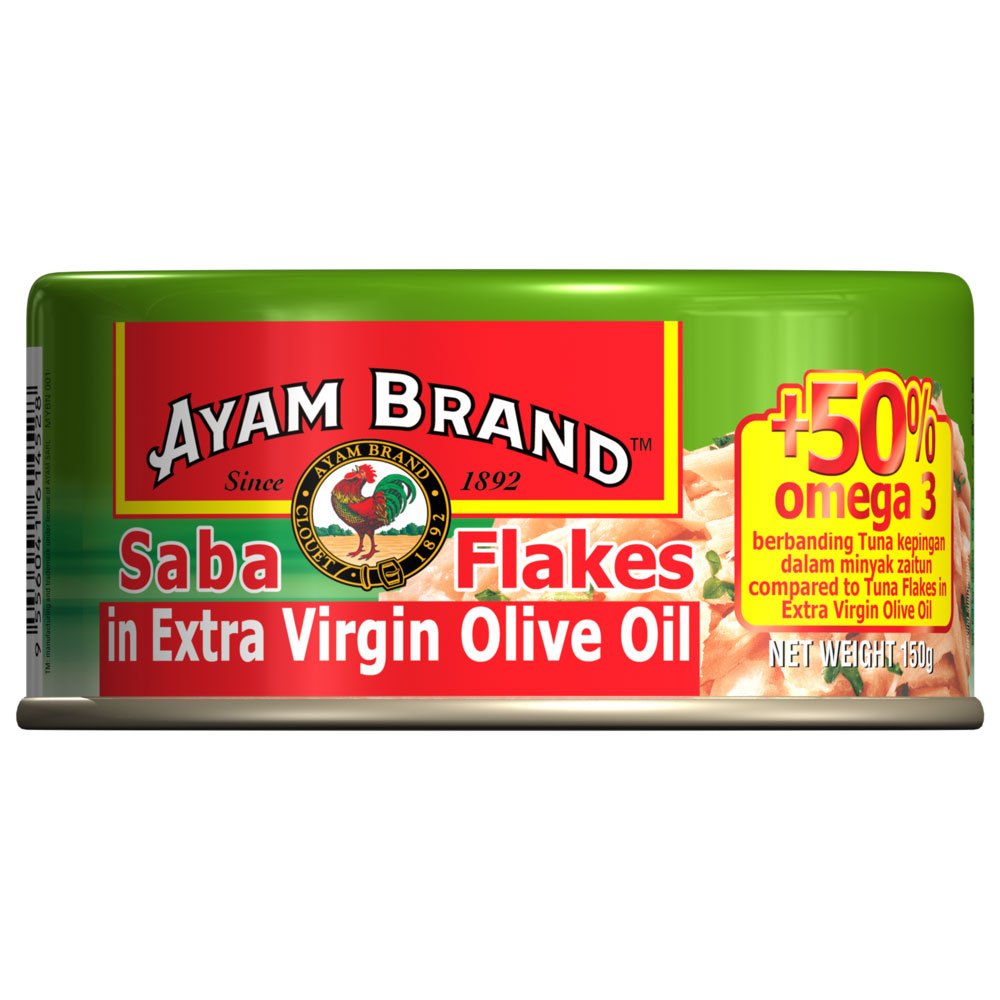 AYAM BRAND Saba Chili Saba Mayonnaise With Wild Caught Mackerel Saba Flakes In Extra Virgin ...