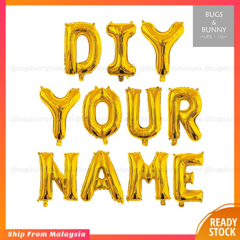 16inch A-Z Letter Balloon Alphabet Foil Balloon 0-9 Number Foil Balloon ...