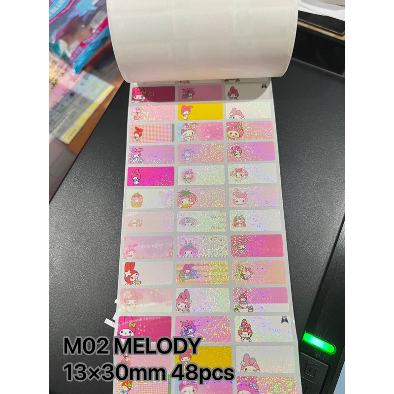 Cartoon Sticker Name/Waterproof/Colorful/Sticker Nama Kartun/Kalis Air ...