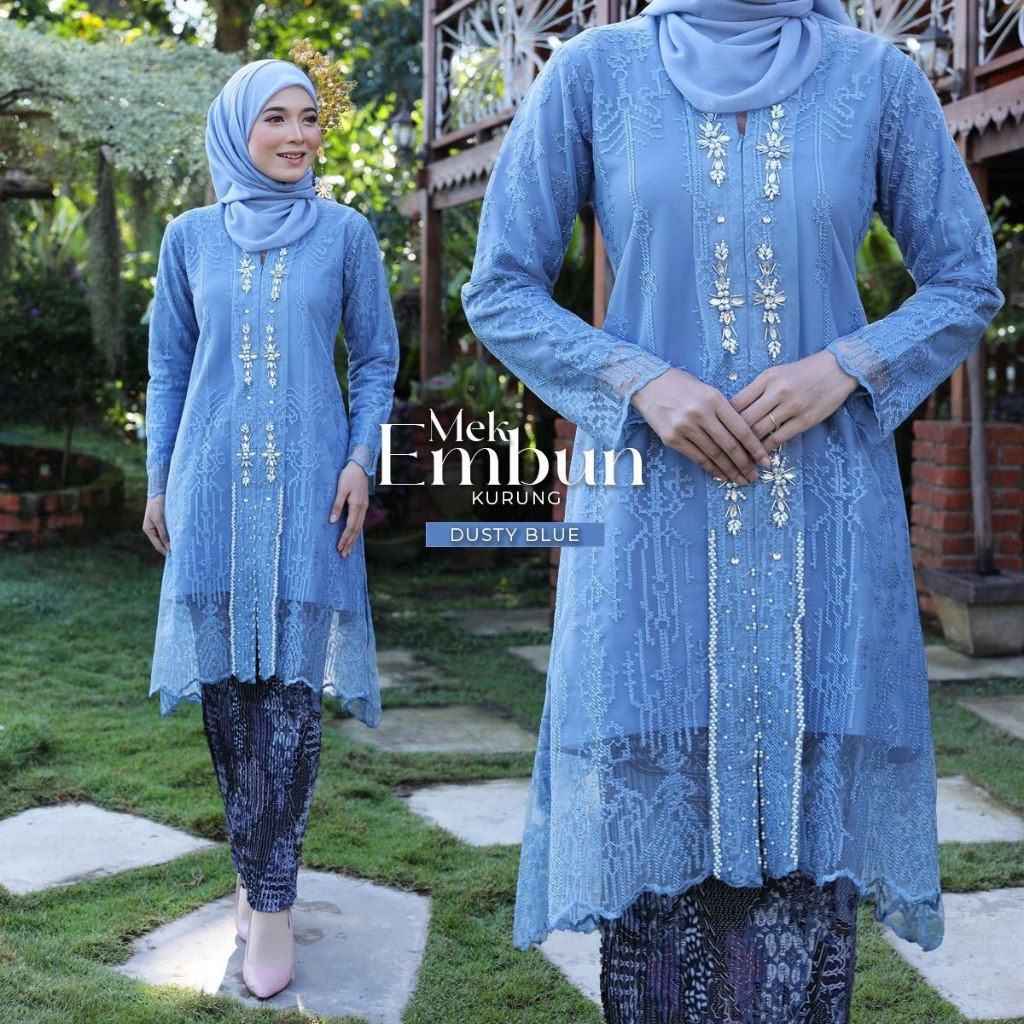 TM EMBUN BAJU KEBAYA LACE BAJU RAYA VIRAL 2024 SET BF FRIENDLY | Shopee ...