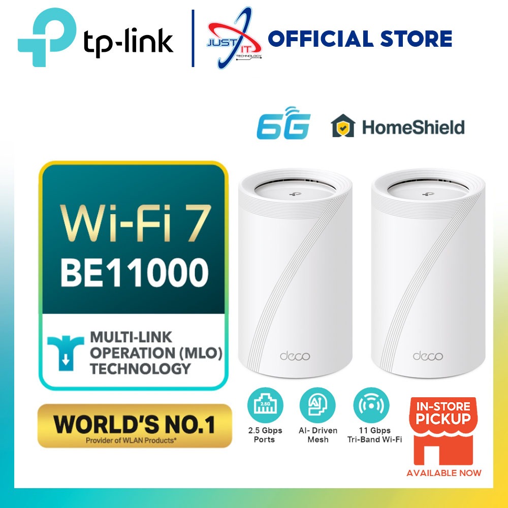 TP-Link Deco BE65 BE11000 Whole Home Mesh WiFi 7 System (1 Pack/2 Packs ...