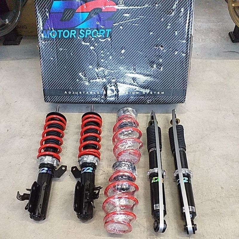 D2 ADJUSTABLE BODY SHIFT 1Set Frt&Rr Gas HI-LOW NEW PERODUA BEZZA AXIA ...