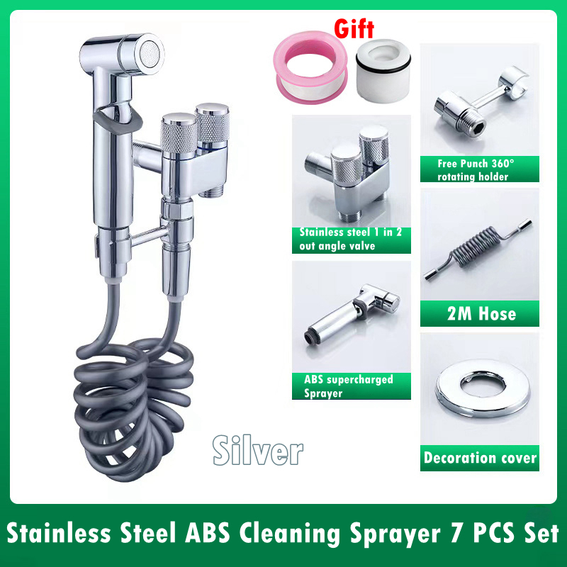 ABS Hand Bidet Set Toilet Bathroom Adjustable Handheld Spray Gun ...