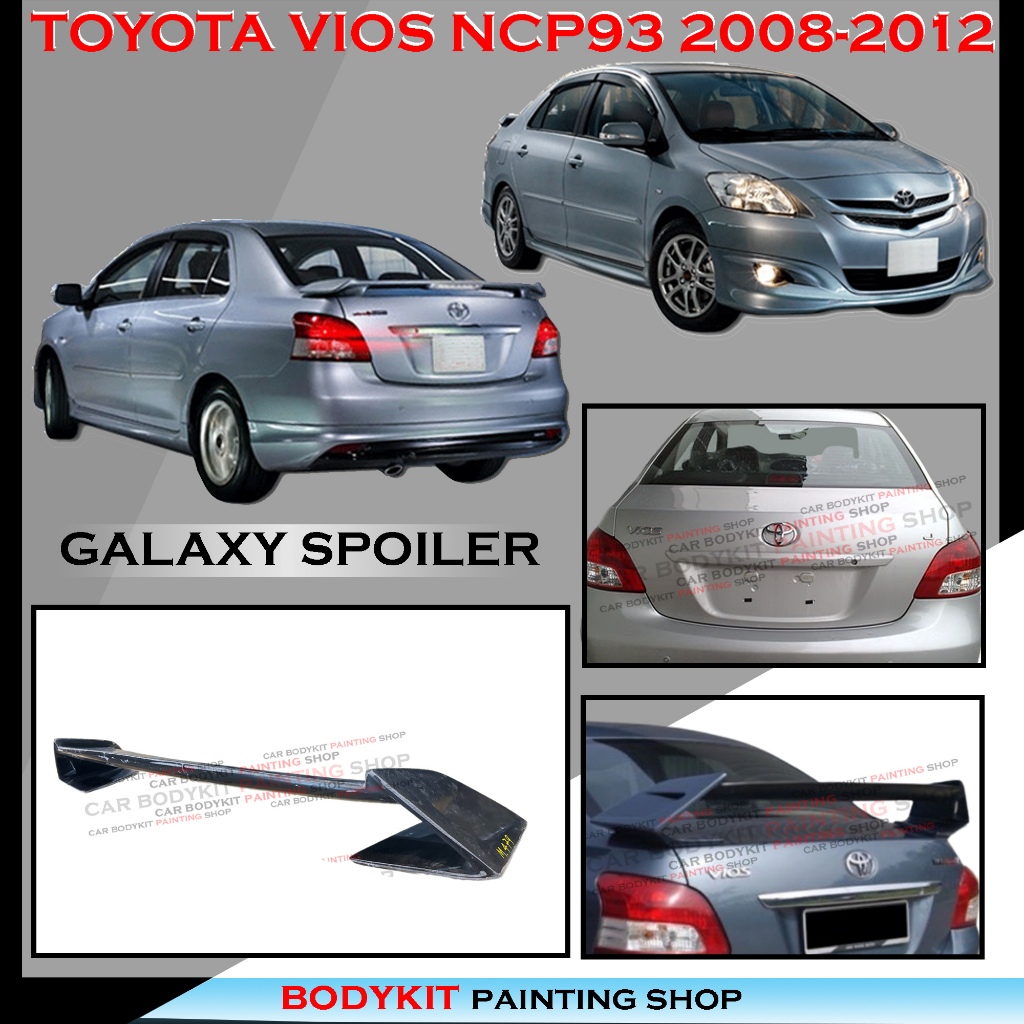 TOYOTA VIOS NCP93 2008-2012 GALAXY STYLE REAR TRUNK SPOILER LIP ...