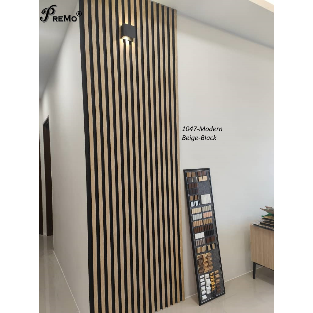 PREMO Fluted/Flat Wall Panel-Duo Tone TV WALL-290cm Long 9.5ft-Wall ...