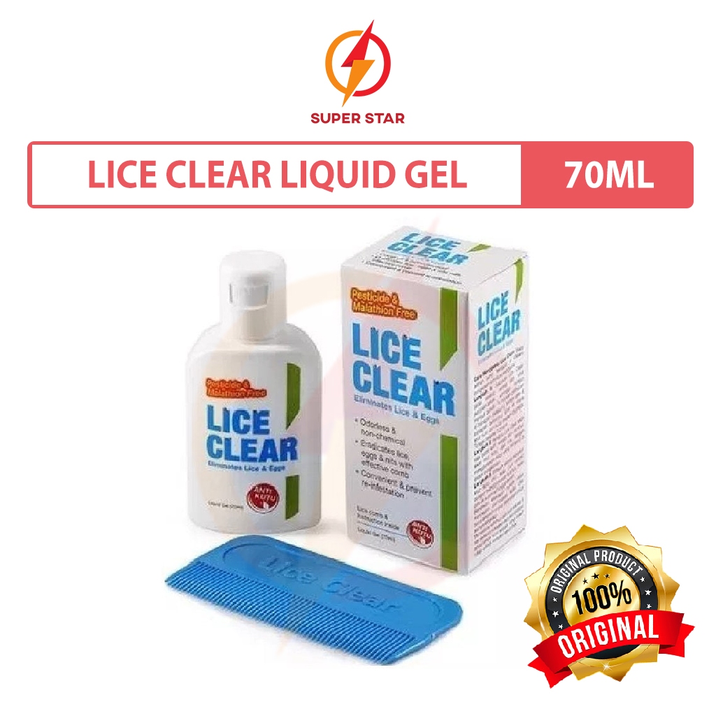 Lice Clear Liquid Gel / Gel Cecair 70ml ( Eliminates Lice, Nits and ...
