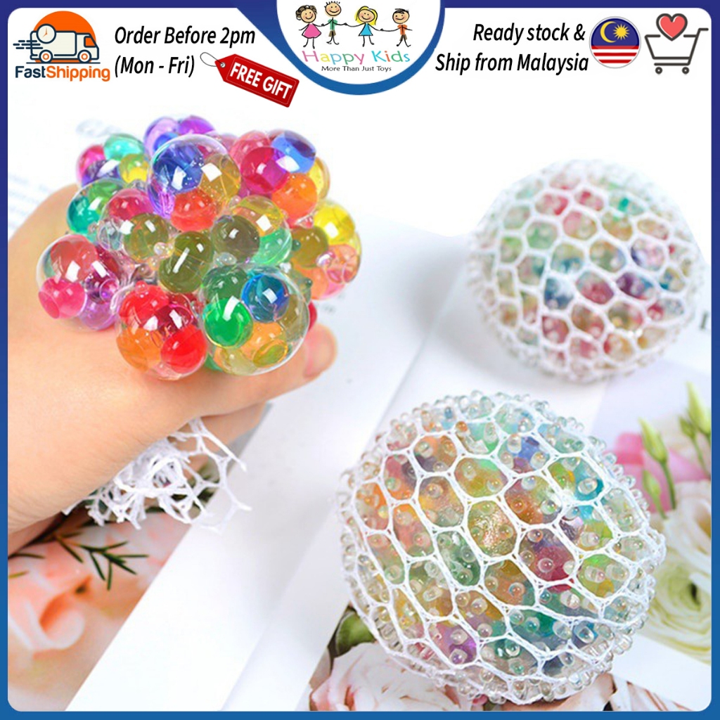 [Happy Kids] Squishy Net Fruity Ball Squeeze Relax Stress Toy Vent ...