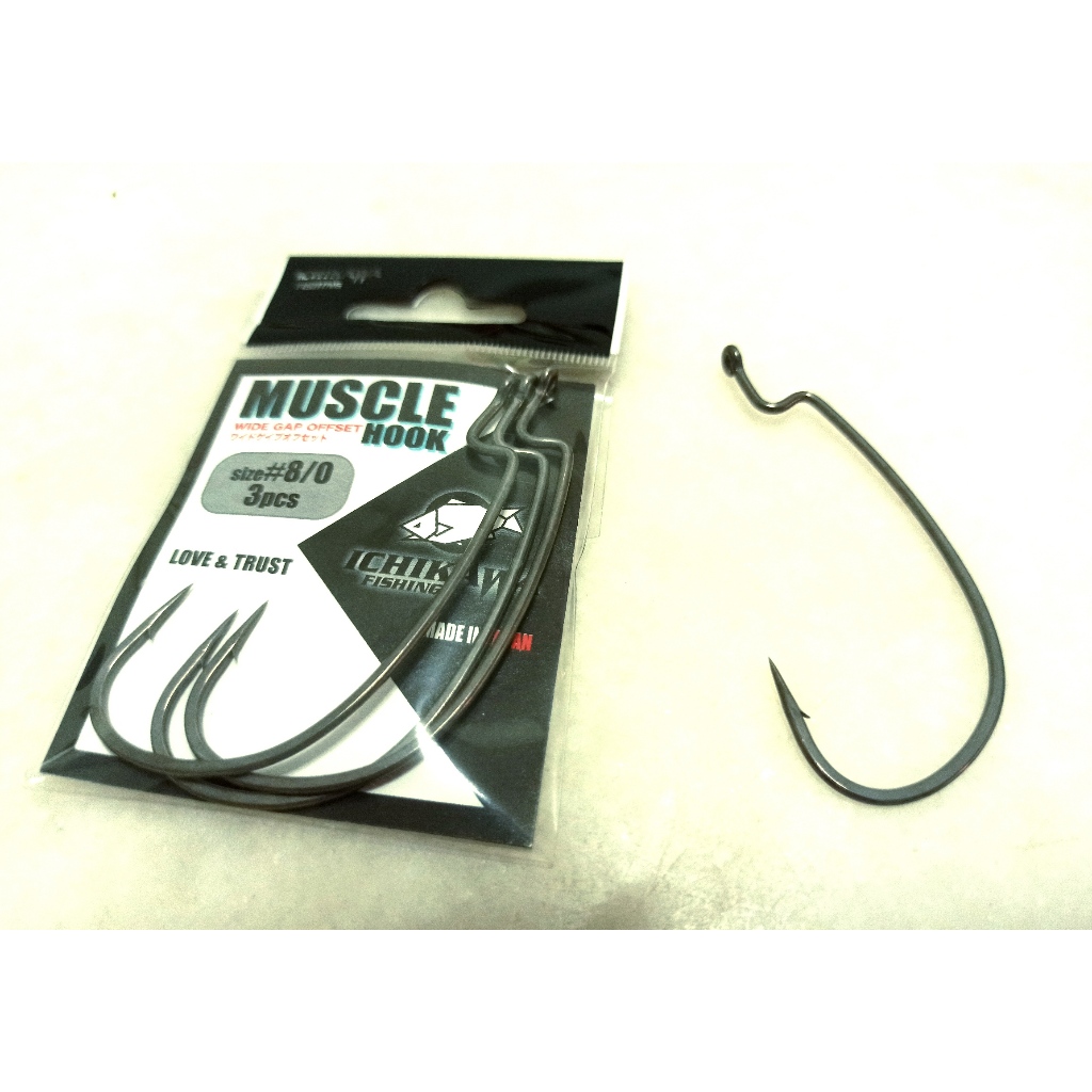 Ichikawa Muscle Hook Wide Gap Soft Plastic Hook | Shopee Malaysia