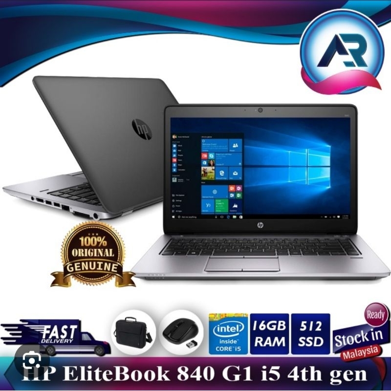 HP ELITEBOOK 840-G1/core i5-5th Gen- Ram 8GB/256GB | Shopee Malaysia