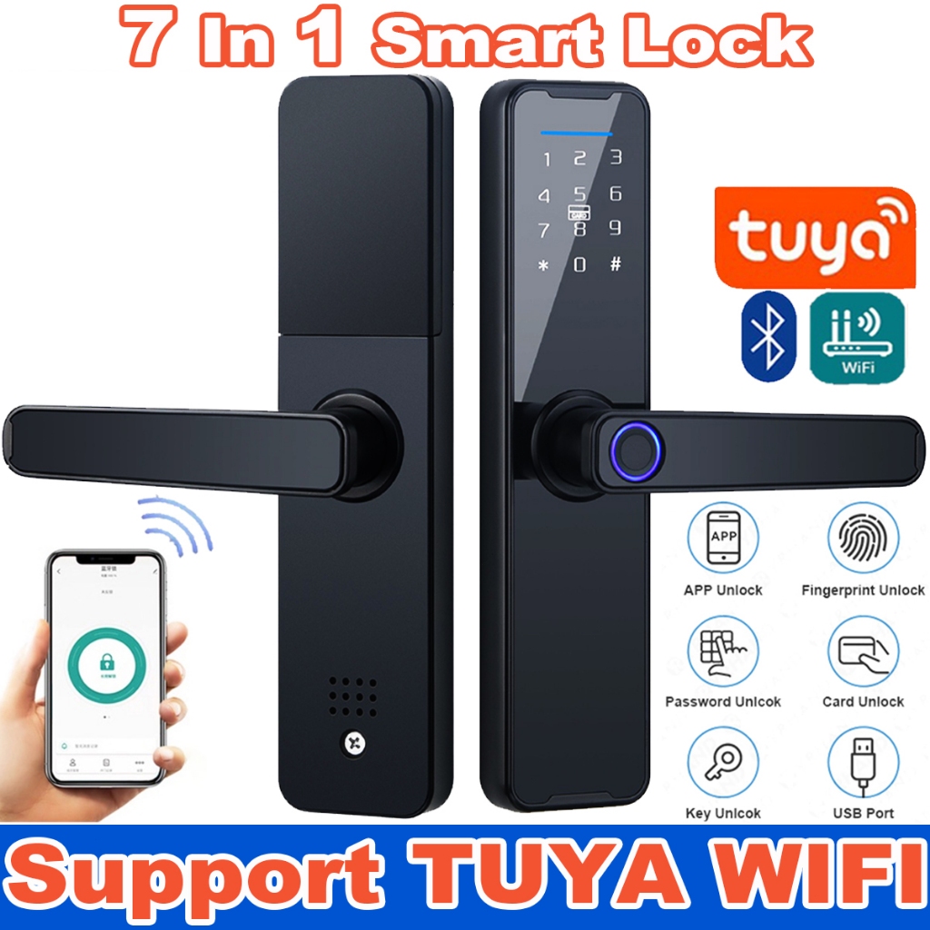 6085 Mortise Tuya Smart Lock WIFI Homestay Airbnb Remote Unlock ...