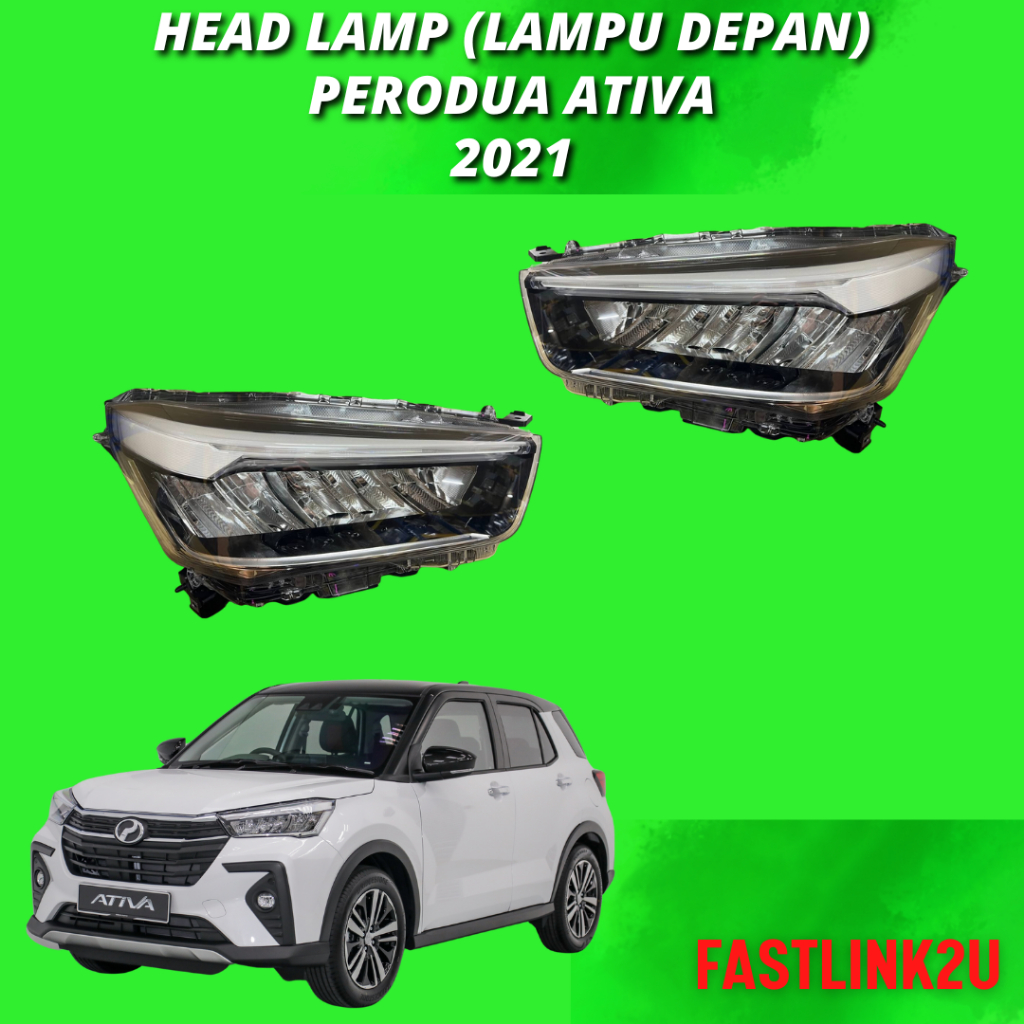 Fastlink Original Perodua Ativa 2021 Head Lamp Lampu Depan High Spec ...