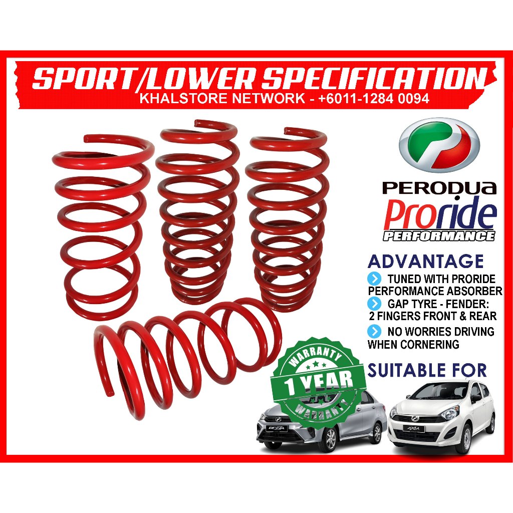 Proride Axia Bezza Sport Spring Performance Premium Advance Special ...