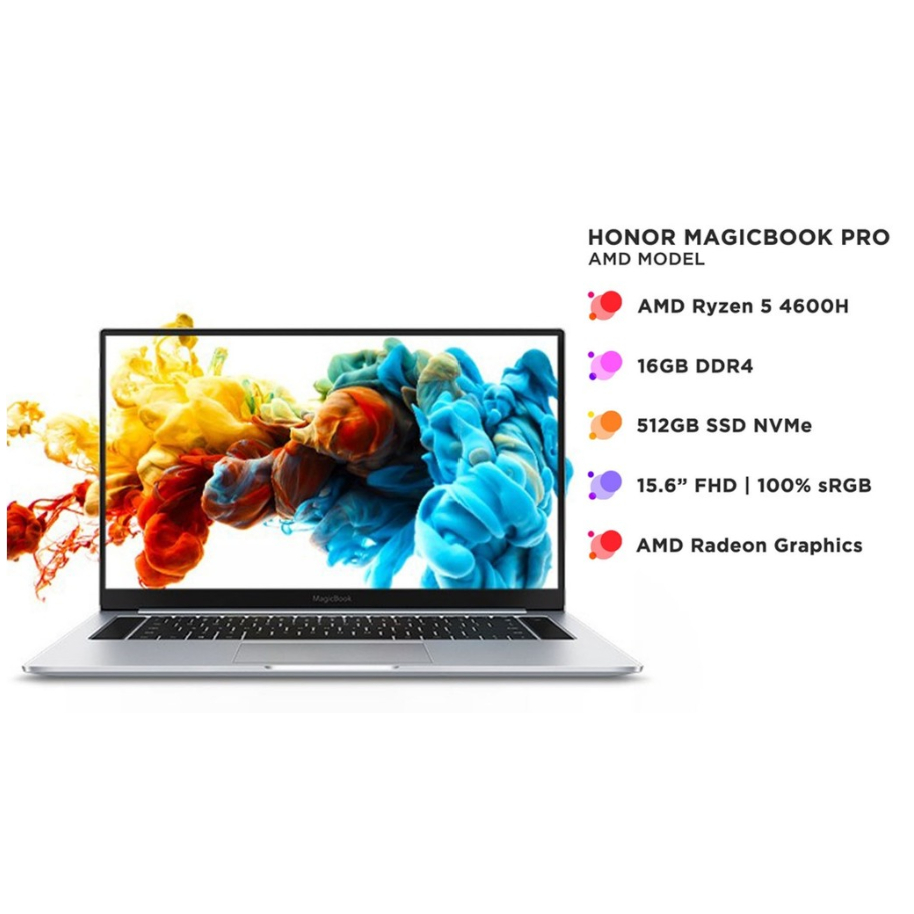 Honor MagicBook Pro Laptop | AMD Ryzen 5 4600H | 16GB | 512GB | 16.1 ...