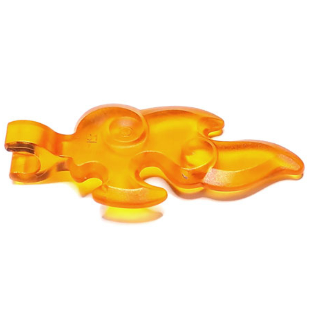 LEGO PARTS (GENUINE) 80519 Wave Rounded Straight Small with Clip End ...