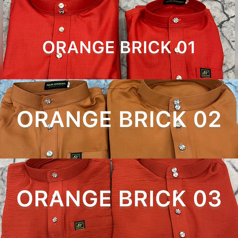BAJU MELAYU BRICK ORANGE/OREN BATA HOT COLOUR /BAJU MELAYU BRICK ORANGE ...
