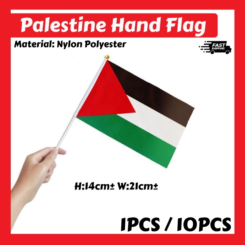 Palestine Hand Flag Bendera Palestin Bendera Tangan 1PCS/10PCS Hand ...