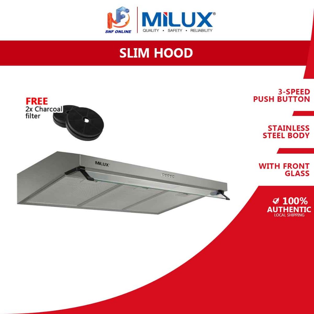 Milux Stainless Steel Slim Hood MHS-S430 | Shopee Malaysia