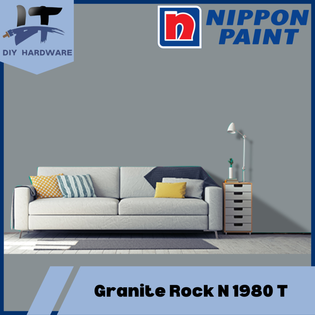 1L / 5L Nippon Paint Granite Rock N 1980 T For Interior Wall Paint（Satin Glo / Easywash / Super ...