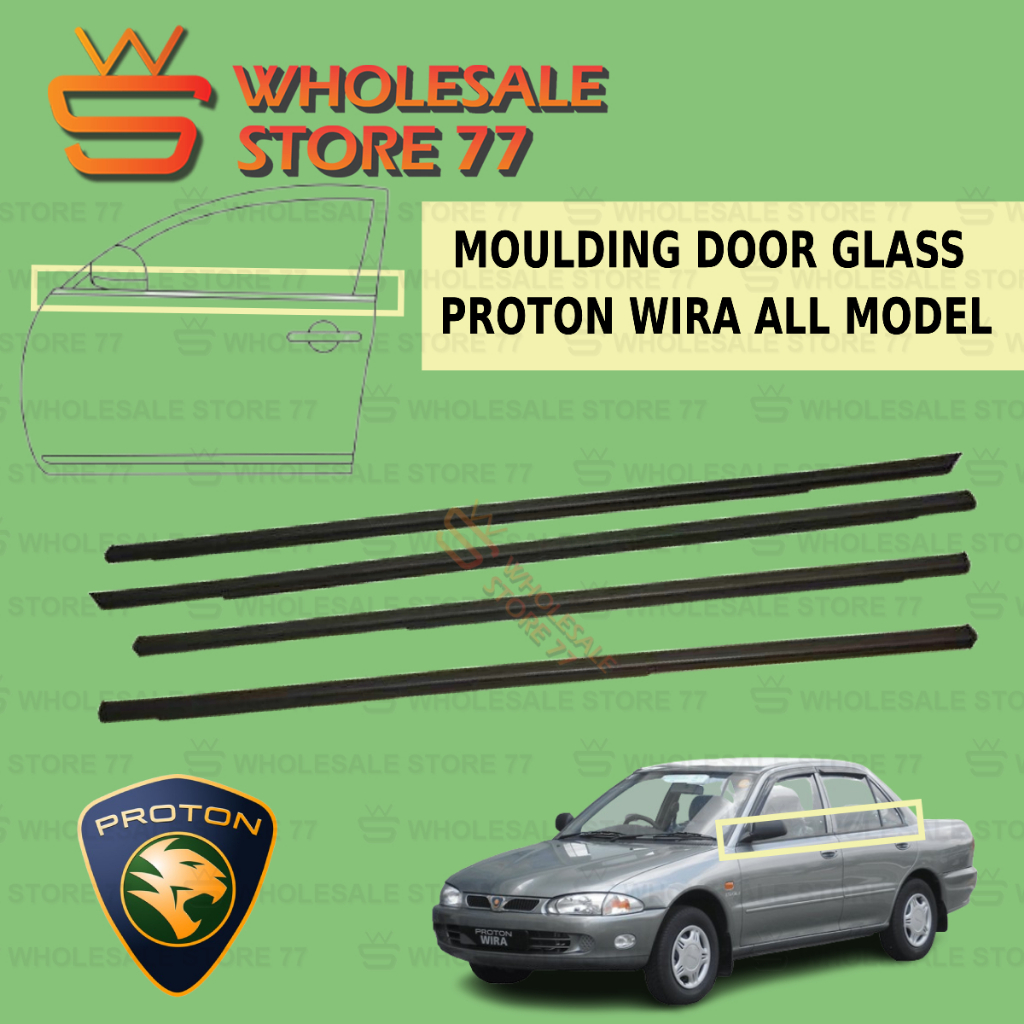 ORIGINAL | PROTON WIRA ALL MODEL DOOR OUTER MOULDING, DOOR GLASS ...