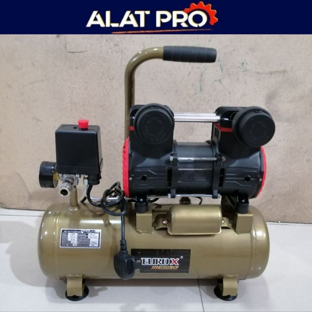 Eurox Gold EAZ-75010 1.5HP 10L Oil Less Air Compressor - 6 Months Warranty | Shopee Malaysia
