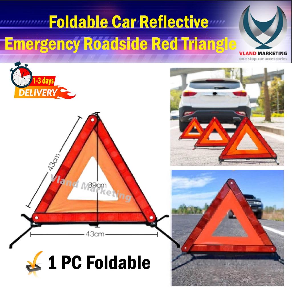Car Warning Triangle Sign Car Emergency Triangle Reflective Hazard Sign ...