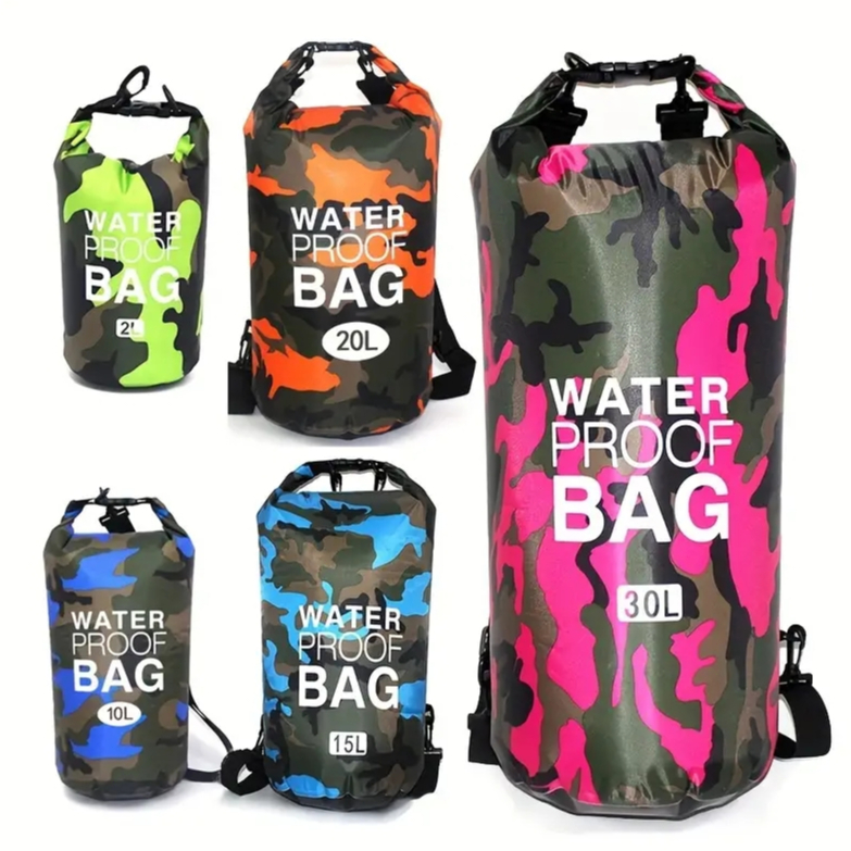Waterproof Dry Bag Backpack Camo Dry Diving Bag 10L/ 20L Large Capacity ...