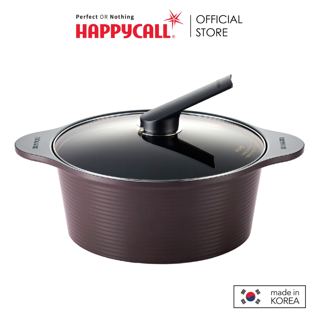 HAPPYCALL 28CM ALUMITE STOCK POT - DARK BROWN / 3003-0022 | Shopee Malaysia