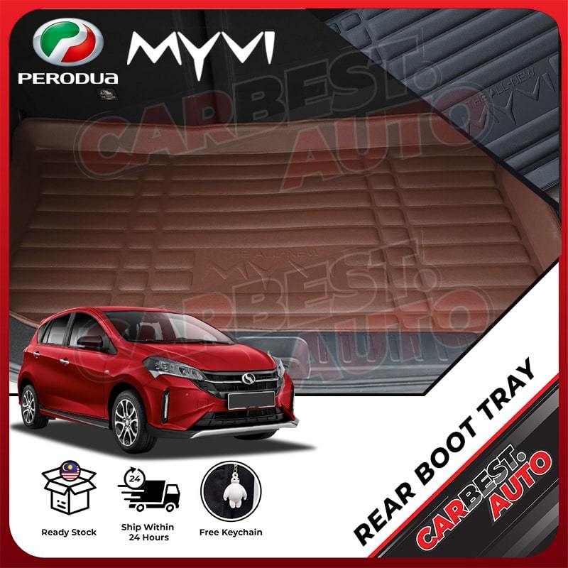 Perodua Myvi Gen 3 Facelift 2018-2024 Leather Car Rear Boot Tray Trunk ...