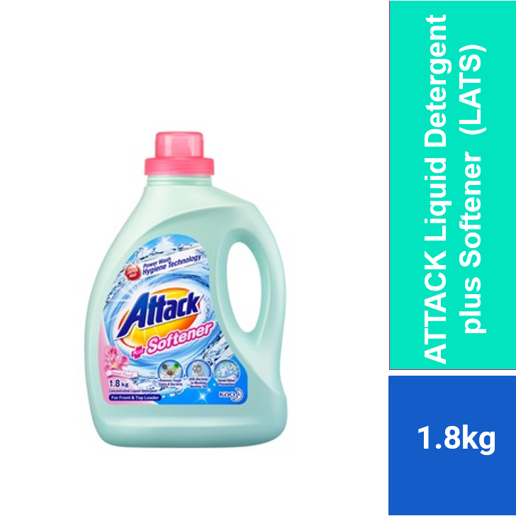 ATTACK Liquid Detergent plus Softener (LATS) - 1.8kg | Shopee Malaysia