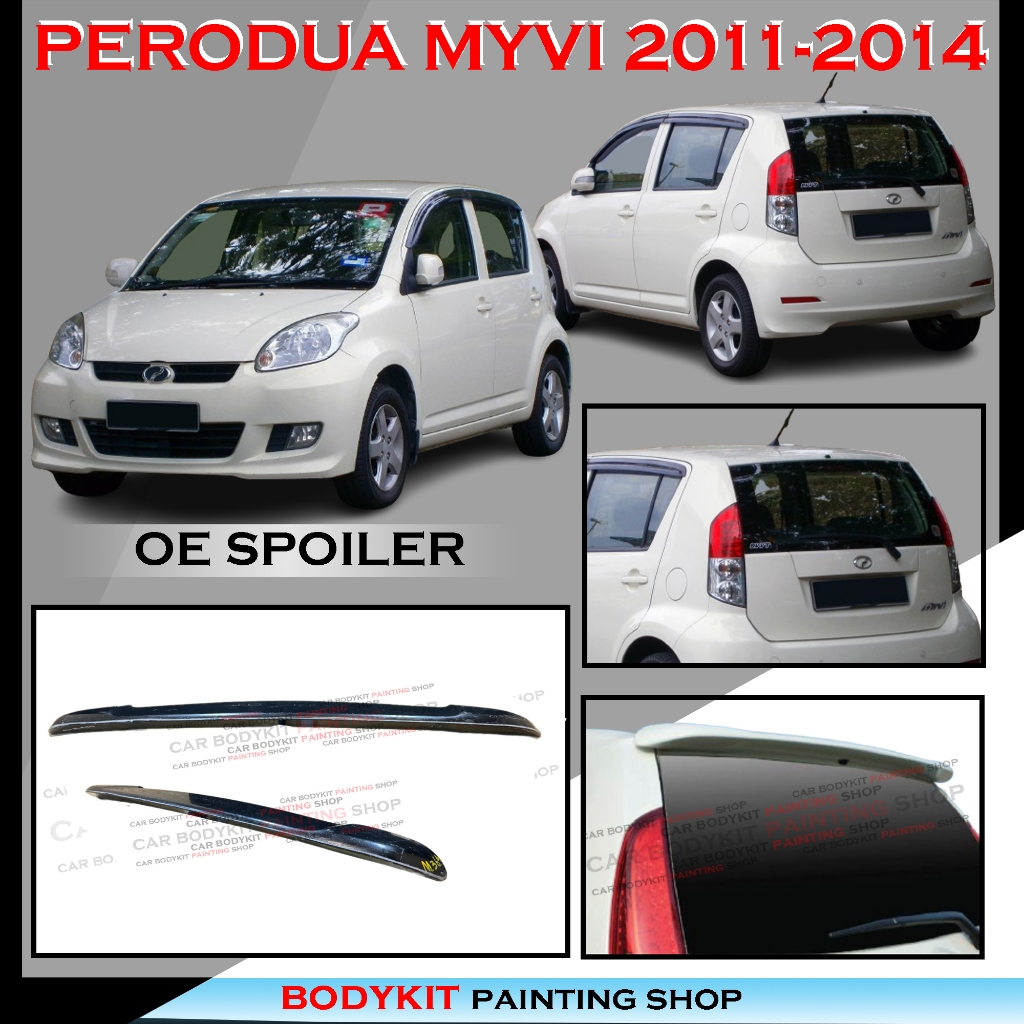 PERODUA MYVI 2011-2014 OE STYLE REAR TRUNK SPOILER LIP -MATERIAL FIBER ...
