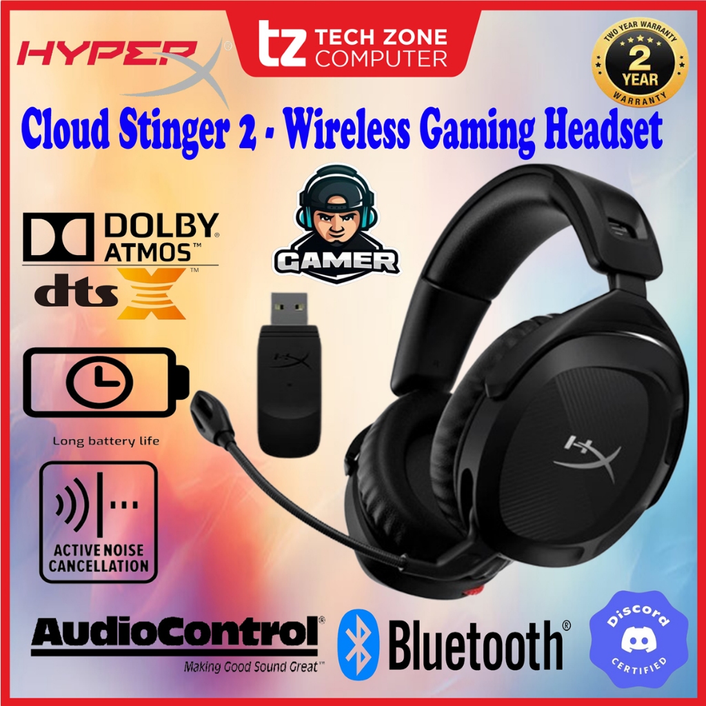 HyperX Cloud Stinger 2 Wireless - Gaming Headset (676A2AA) | Shopee ...