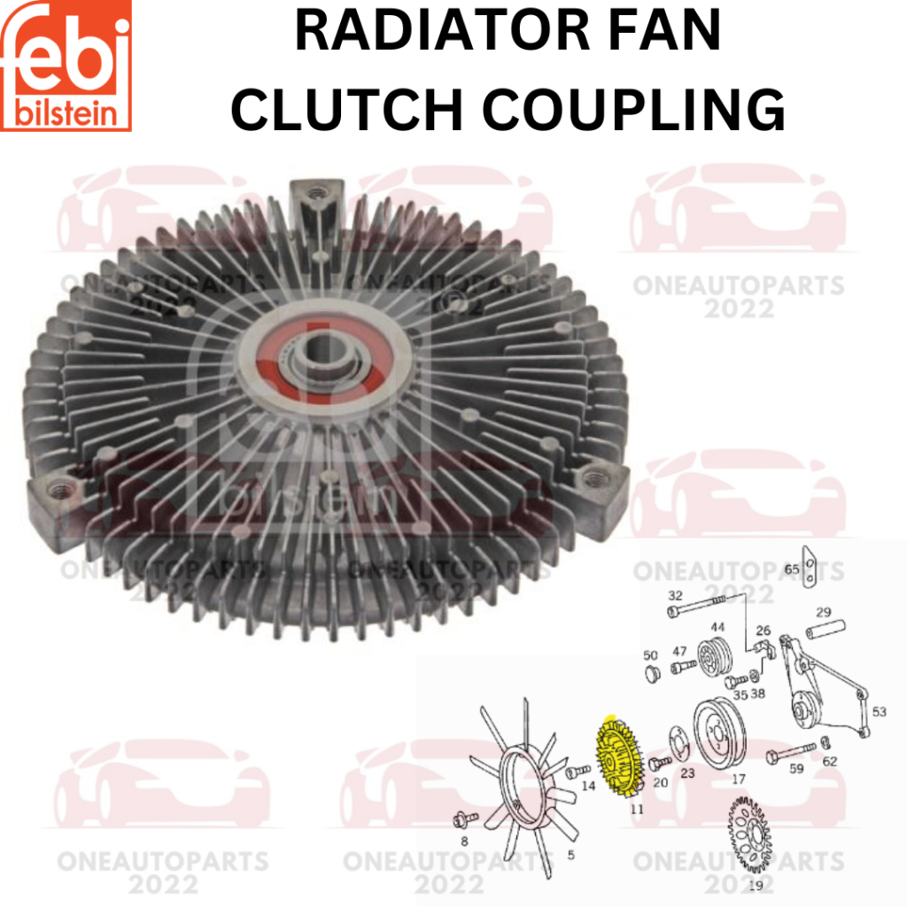 FEBI GERMANY FAN CLUTCH COUPLING MERCEDES BENZ W210 E280 W140 S280 ...