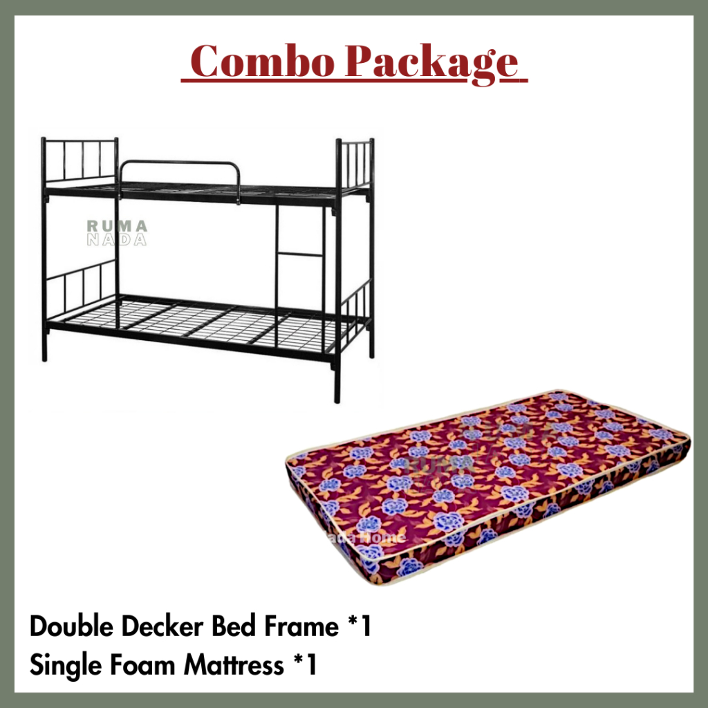 Simple Double Decker Bed Frame / Double Decker Frame Metal / Katil ...