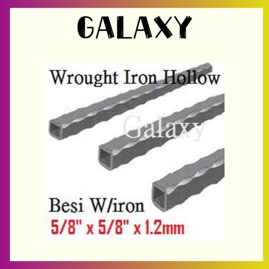 Wrought Iron Mild Steel Hollow 5/8" x 5/8" x 1.2mm Thickness / Wrought ...