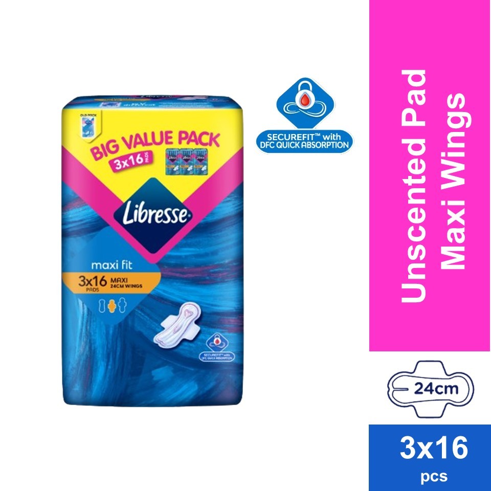 Libresse Maxi Wings 24cm (3 x 16s) | Shopee Malaysia