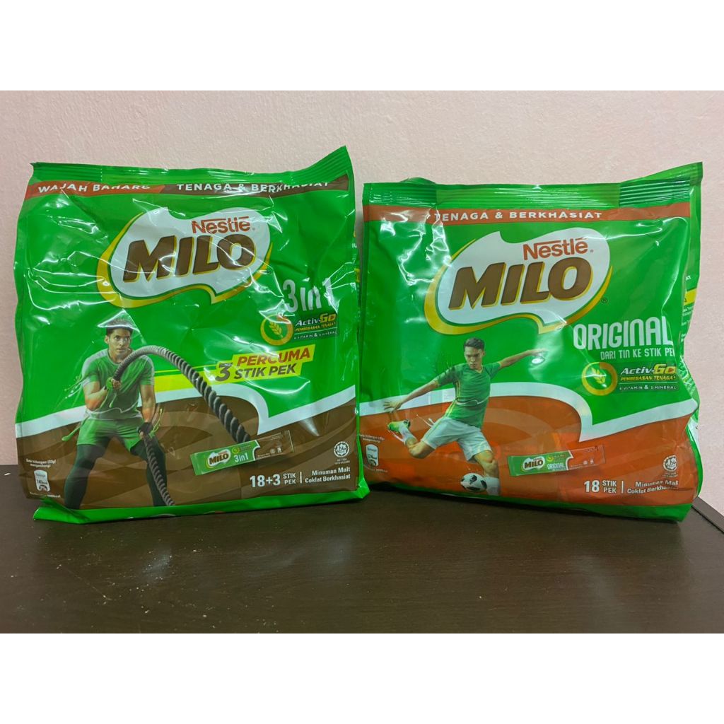 Nestle MILO 3 in 1 Activ-Go 3 in 1 18(33g x 18s+3s) / Nestle MILO Activ ...