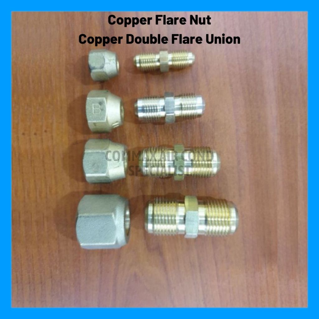 Copper Flare Nut And Copper Double Flare Union For Air Conditioning ...